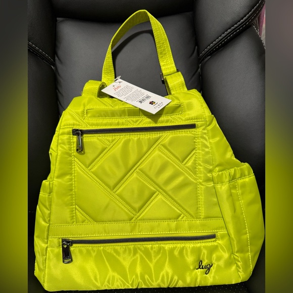 lug | Bags | Lug Skyhop Convertible Backpack In Lemon Lime Nwt | Poshmark